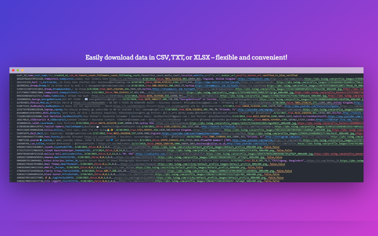 Twitter Export Followers & Following — Fast CSV/Excel Scraper_chrome插件 ...